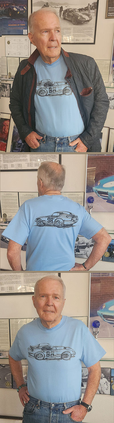 BRE: *NEW* Peter Brock's Daytona Cobra Coupe Sketches T-Shirt