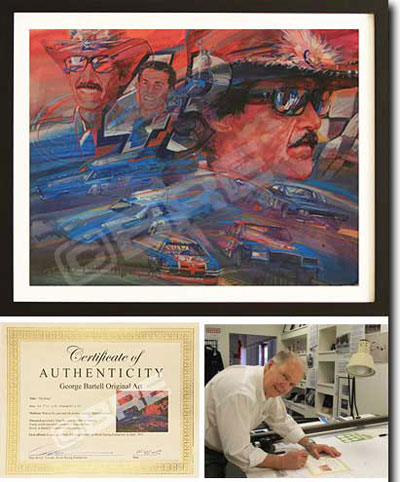BRE: Unframed "The King" Richard Petty Original watercolor, pen, and ...