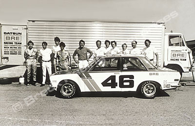 BRE: Entire 1971 BRE Team with #46 and Hino Transporter (11"x17")