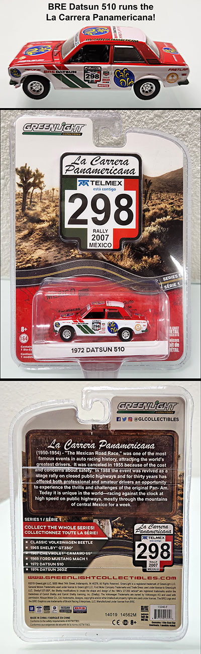 BRE: 1:64 BRE Datsun 510 #298 La Carrera Panamericana